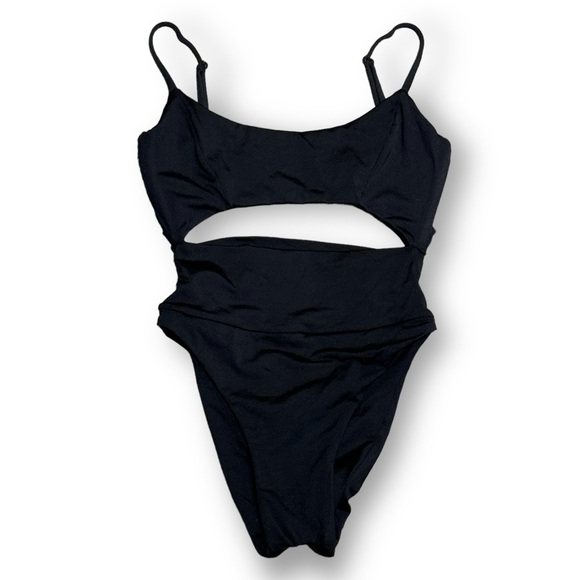 Sun Becomes Her | Swim | Sun Becomes Her Black Cut Out One Piece ...